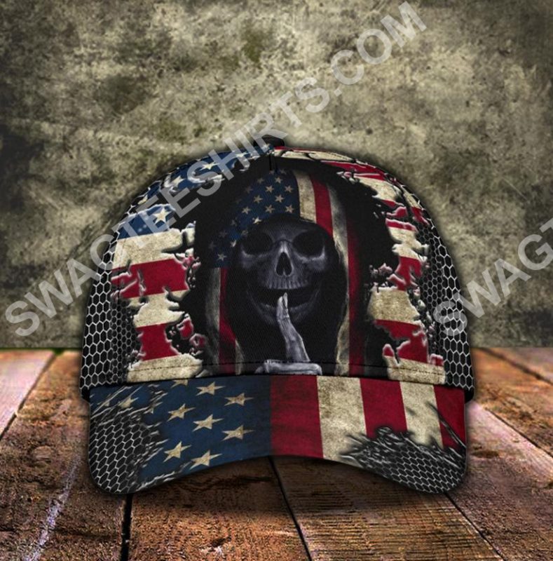 American Flag Skull Crack All Over Printed Cap - Hot Sale 2026