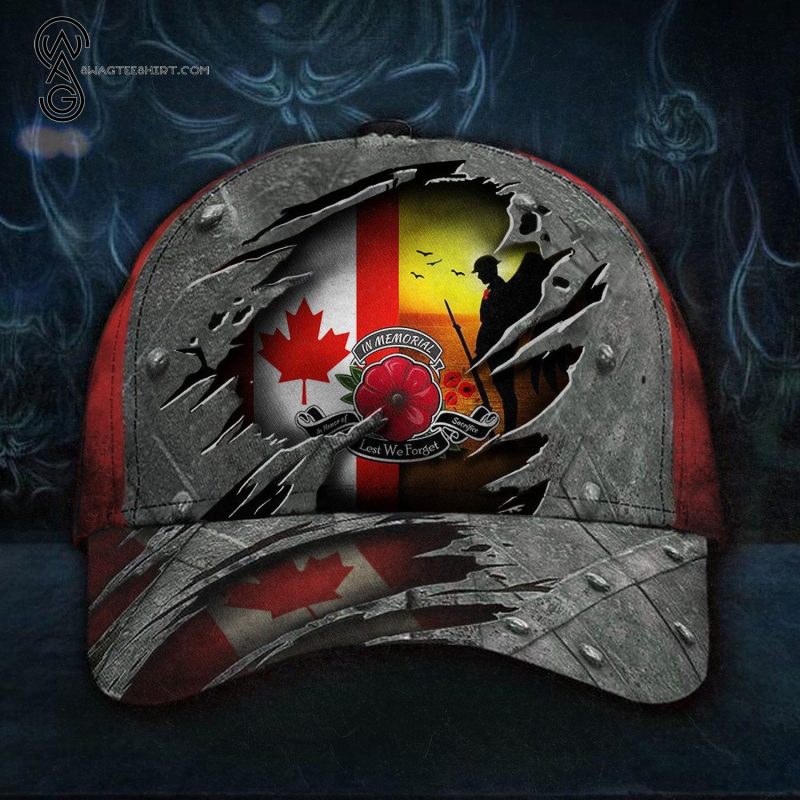 Canadian Veteran Poppy In Memorial Lest We Forget Honor Veteran ...