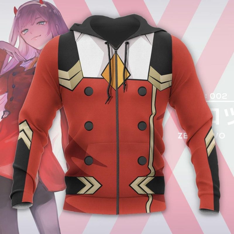 Code 002 Zero Two Uniform Darling In The Franxx Uniform Anime 3D Hoodie ...
