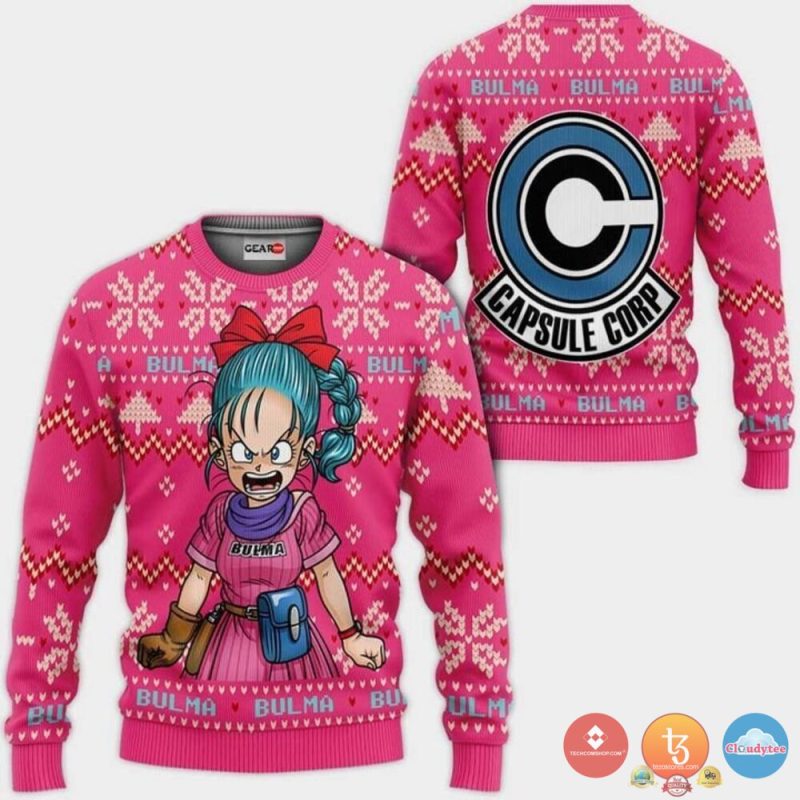 Dragon Ball Bulma Capsule Corp Christmas Sweater - Hot Sale 2025