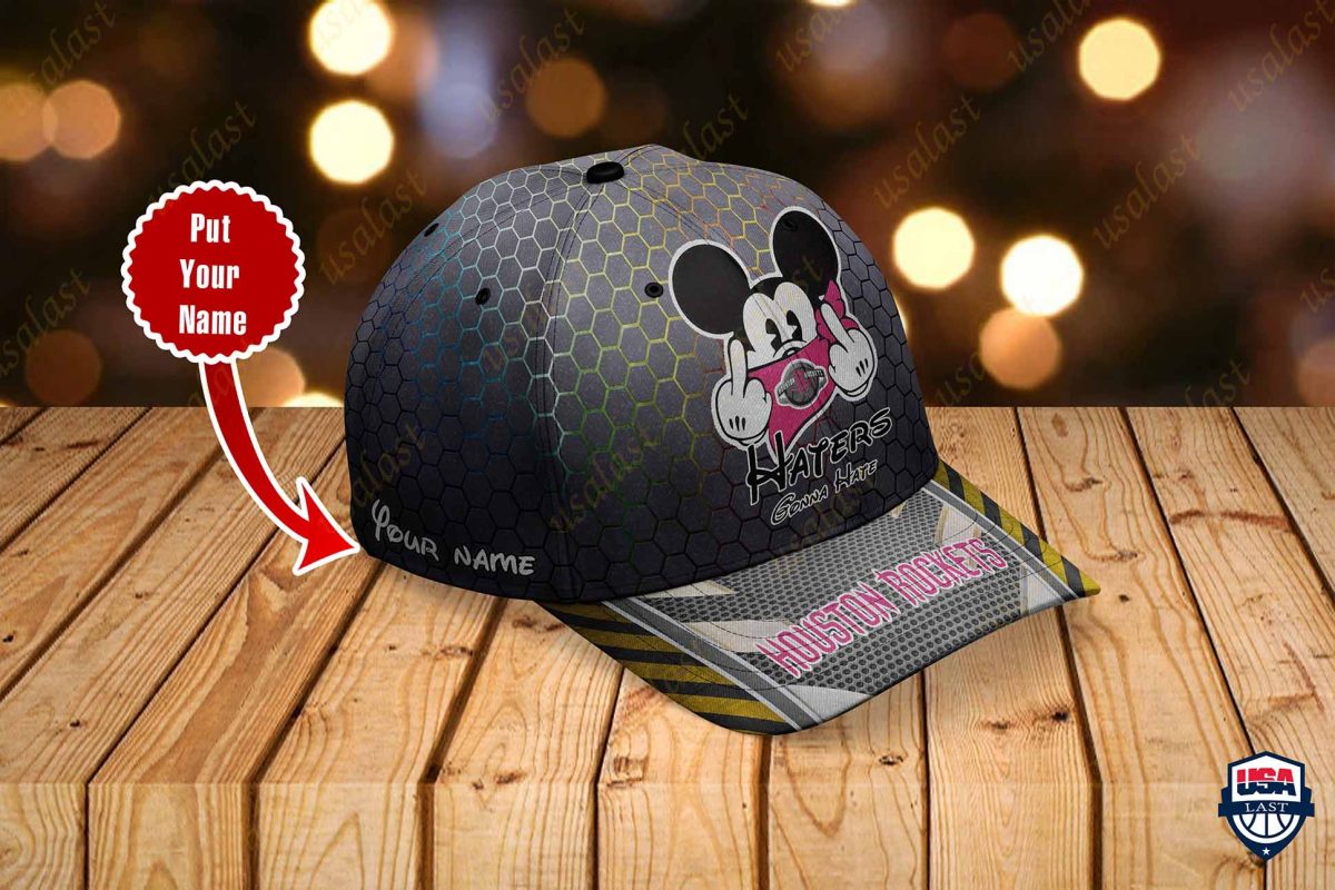 Houston Rockets Mouse Haters Gonna Hate Custom Name Hat Cap - Hot Sale 2025