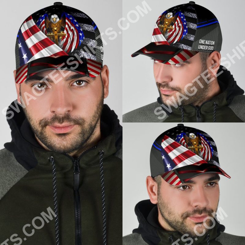 Independence Day One Nation Under God All Over Printed Classic Cap ...