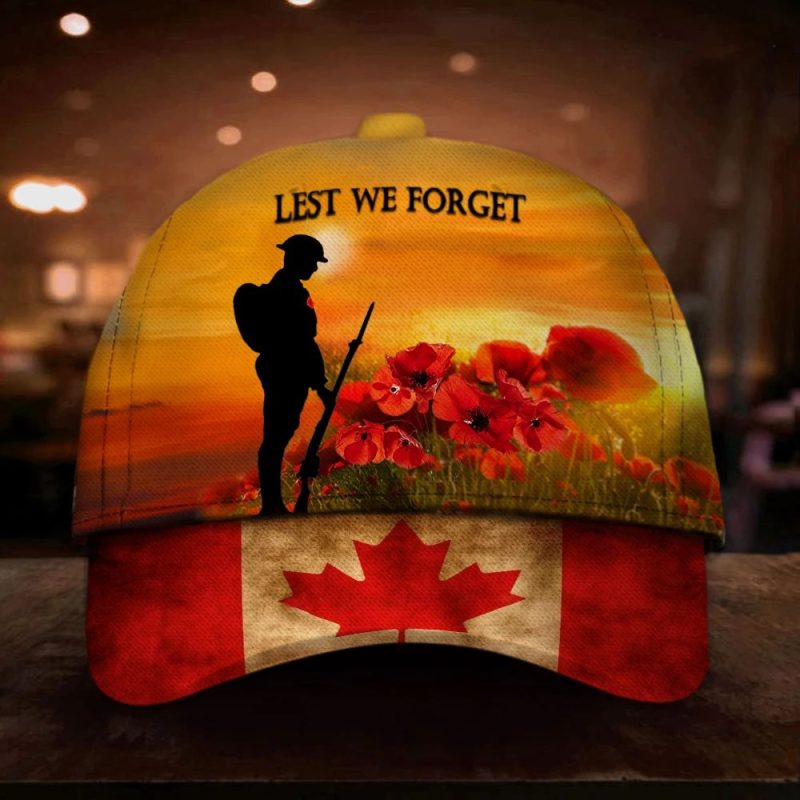 Lest We Forget Canadian Flag Cap - Hot Sale 2024