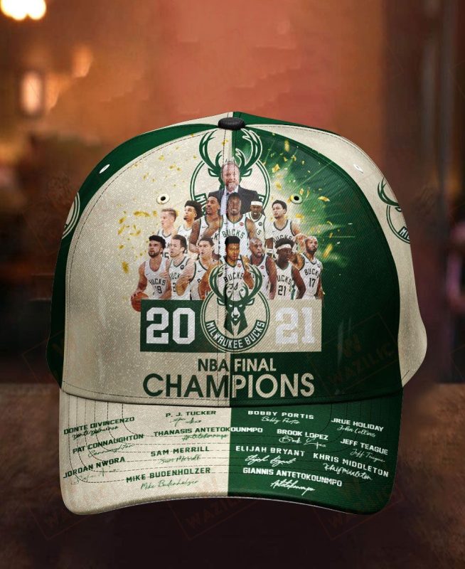 Milwaukee Bucks 2021 Nba Final Champions Signs Cap Hat - Hot Sale 2024