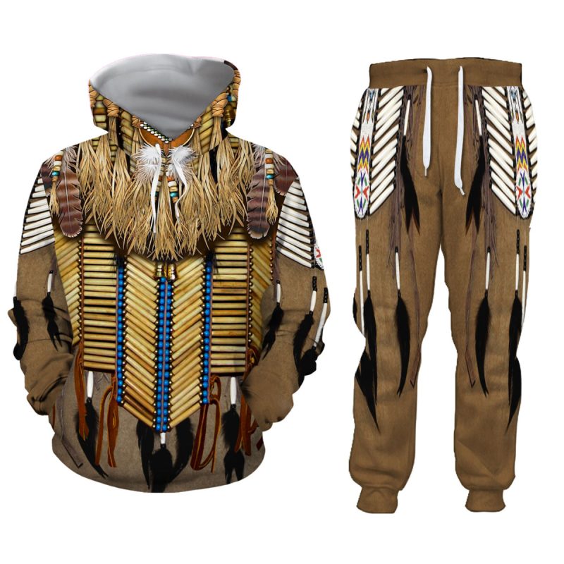 Native Brown Hoodie And Sweatpants Set - Hot Sale 2025