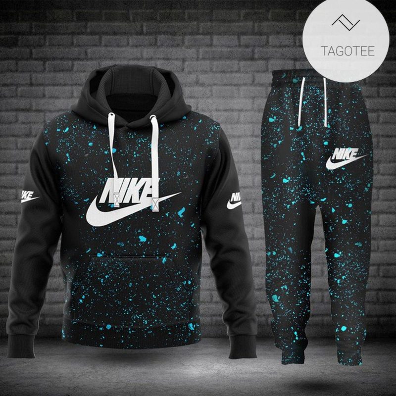 Nike Paint Flakes Black Hoodie And Pants - Hot Sale 2026