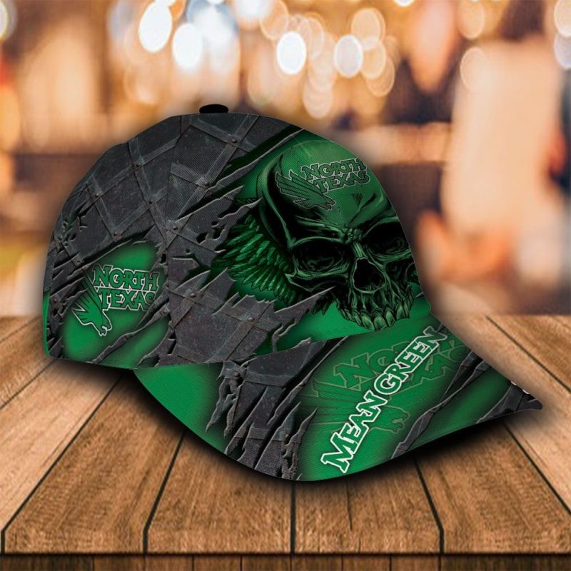 North Texas Mean Green Skull Custom Name Cap Hat - Hot Sale 2025