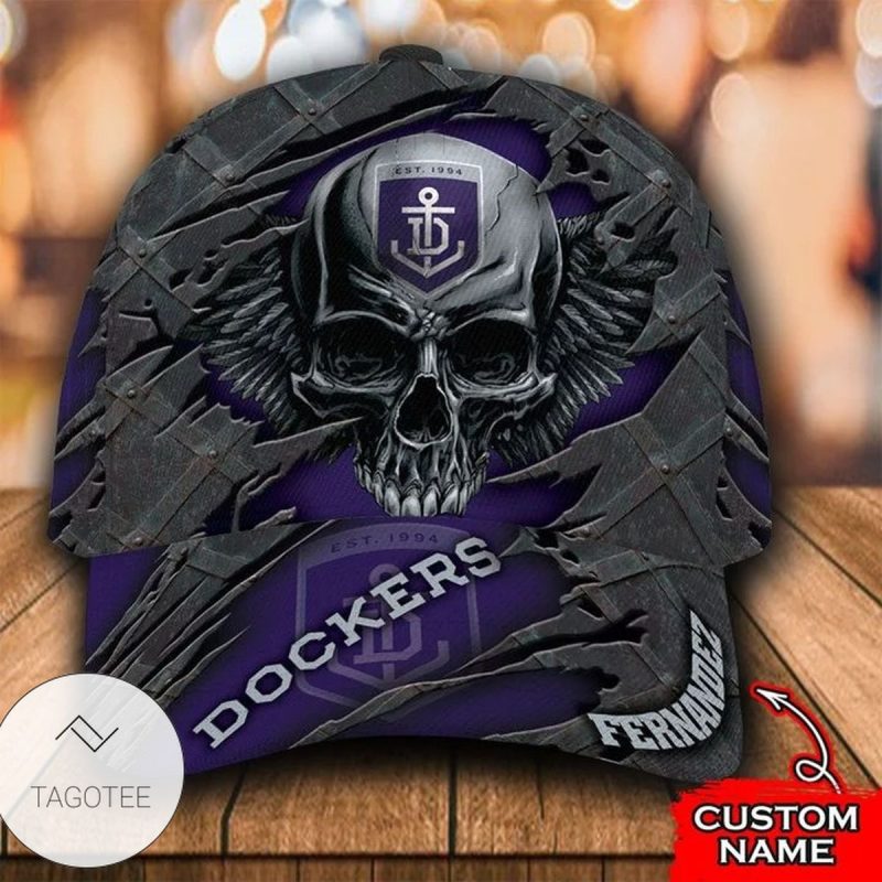 Personalized Afl Fremantle Dockers 3D Skull Hat Cap - Hot Sale 2024