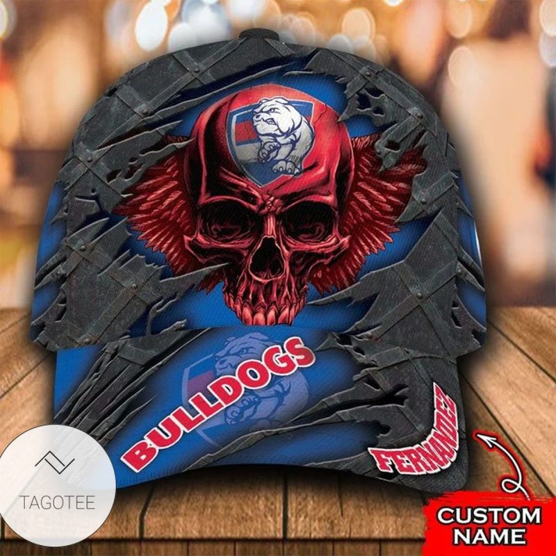 Personalized Afl Western Bulldogs 3D Skull Hat Cap - Hot Sale 2025