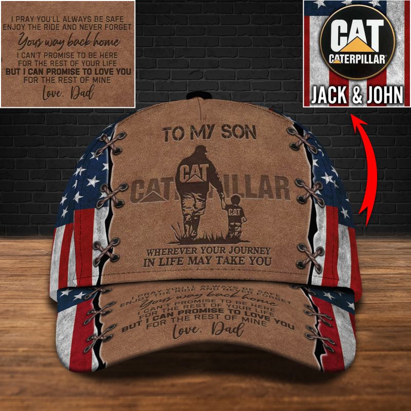 Personalized Caterpillar To My Son Custom Cap - Hot Sale 2025