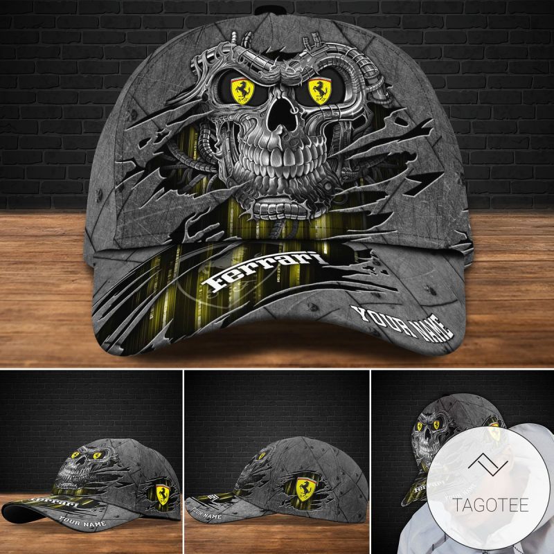 Personalized Ferrari Skull For Fans Cap - Hot Sale 2025