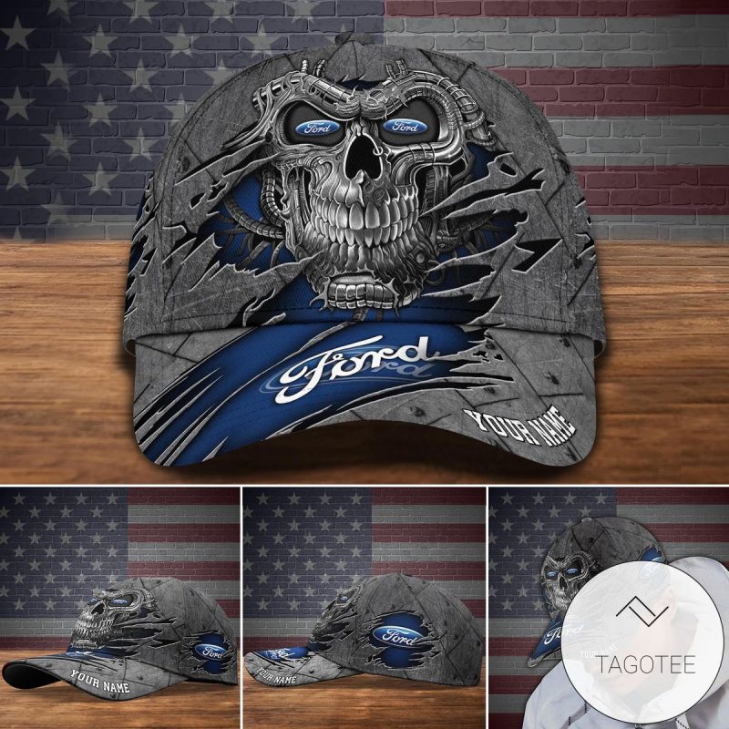 Personalized Ford Skull For Fans Cap,Custom Your Name - Hot Sale 2025