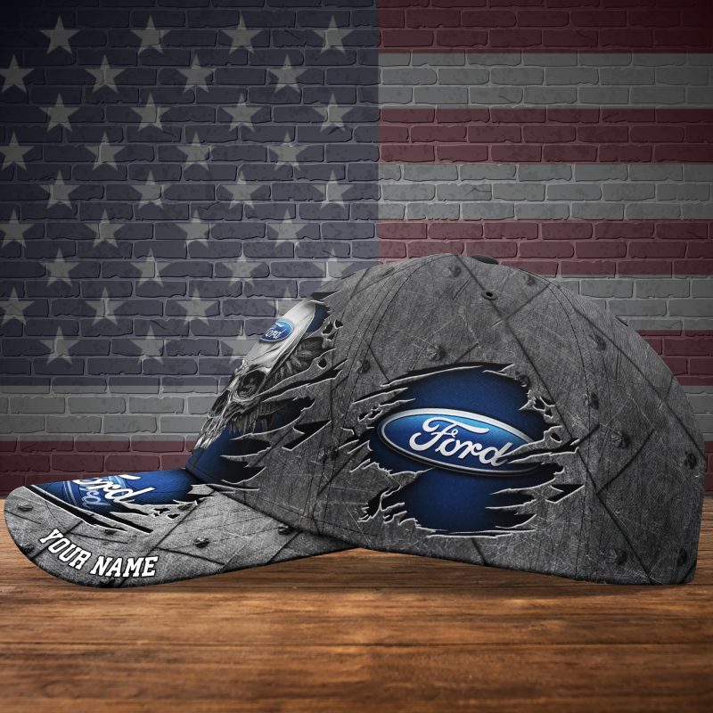 Personalized Ford Skull Wings Custom Cap - Hot Sale 2025