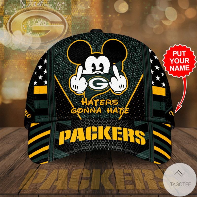 Personalized Haters Gonna Hate Green Bay Packers Mickey Mouse Cap - Hot ...