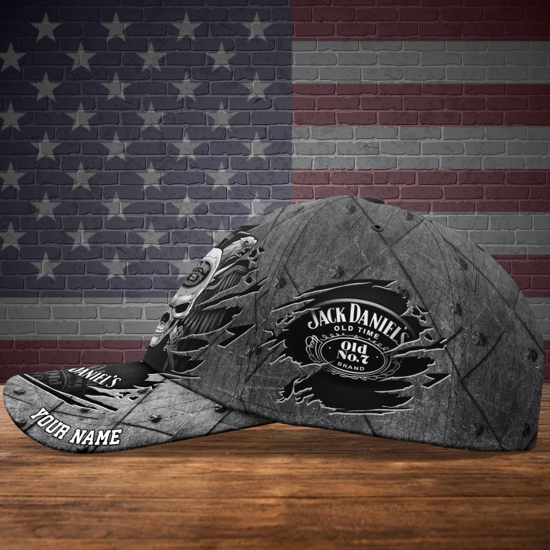 Personalized Jack Daniel Eagle Skull Wings Custom Cap - Hot Sale 2024