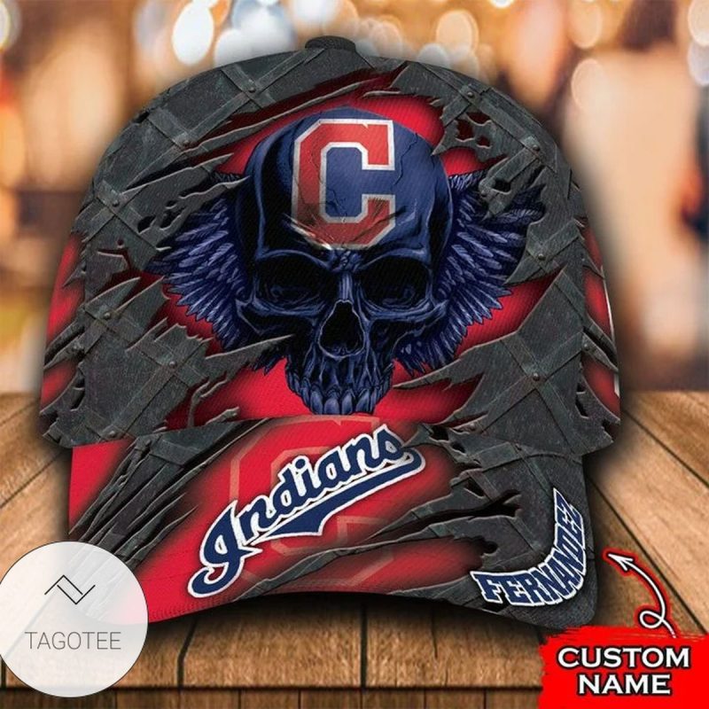 Personalized Mlb Cleveland Indians 3D Skull Hat Cap - Hot Sale 2026