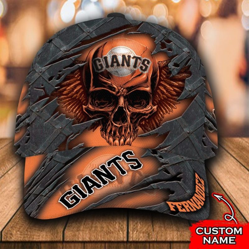 Personalized Mlb San Francisco Giants 3D Skull Custom Name Cap - Hot ...