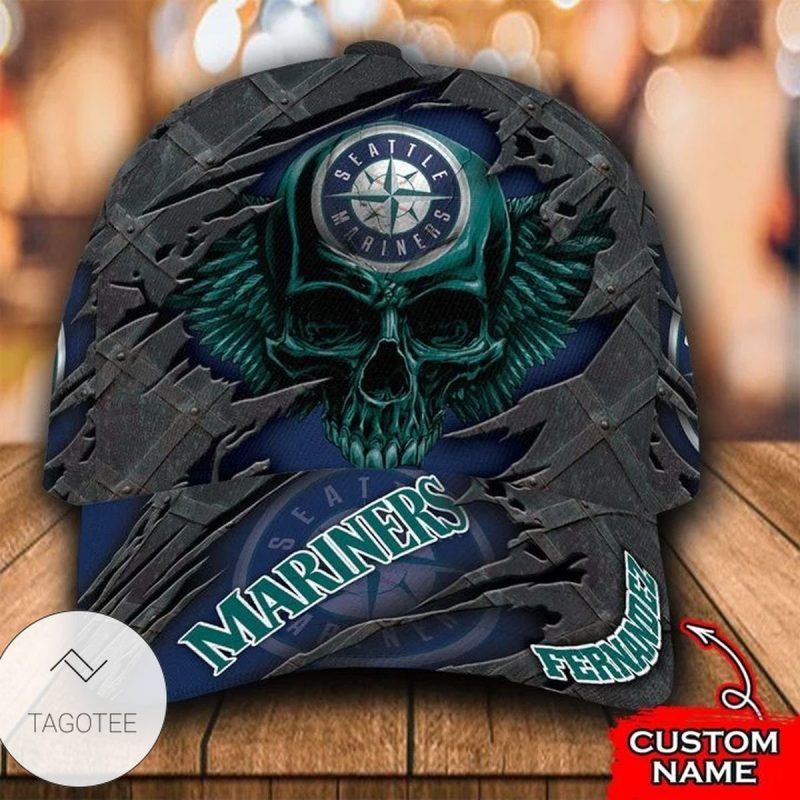 Personalized Mlb Seattle Mariners 3D Skull Hat Cap - Hot Sale 2026