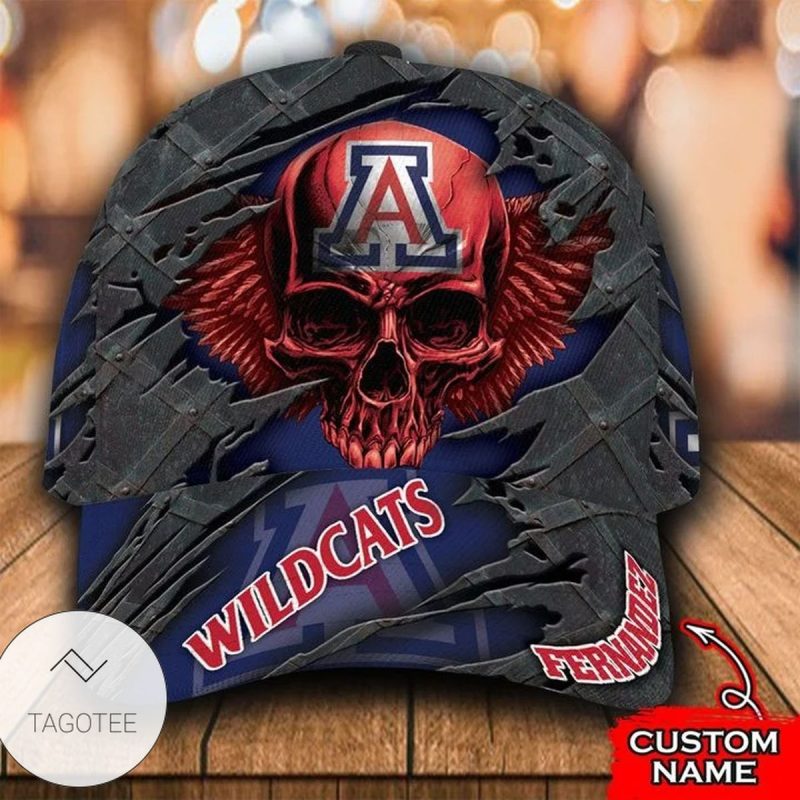 Personalized Ncaa D3 Arizona Wildcats 3D Skull Hat Cap - Hot Sale 2025