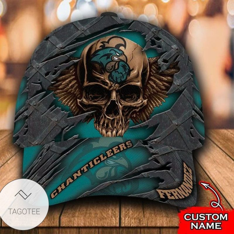 Personalized Ncaa D3 Coastal Carolina Chanticleers 3D Skull Hat Cap ...