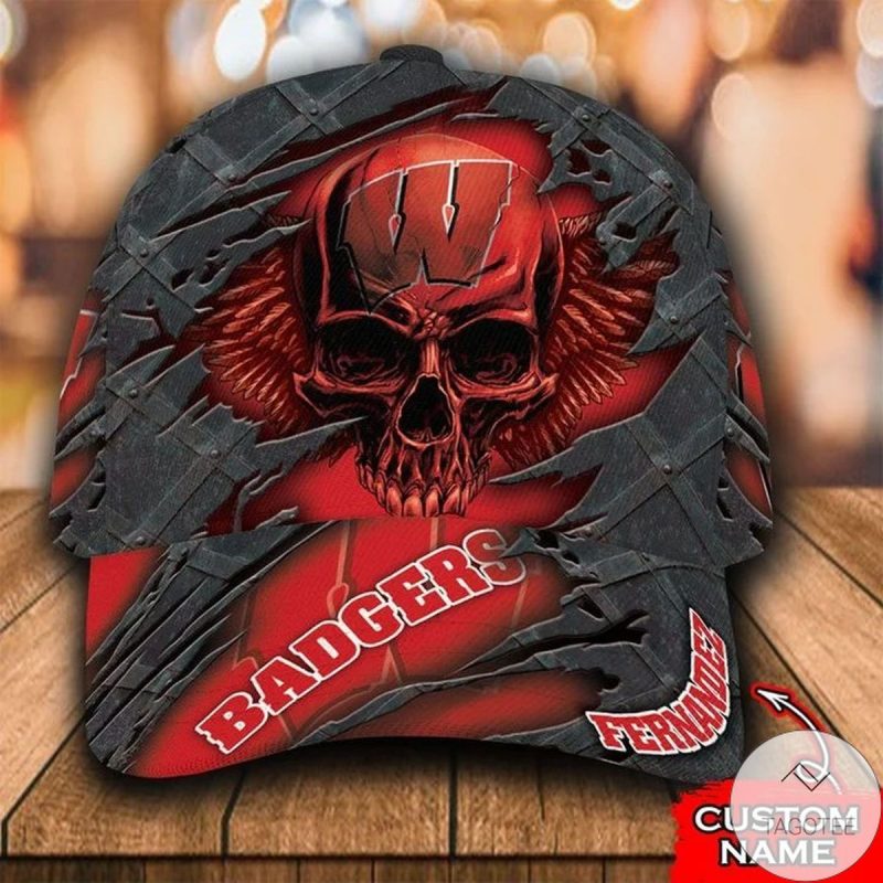 Personalized Ncaa Wisconsin Badgers 3D Skull Cap - Hot Sale 2025