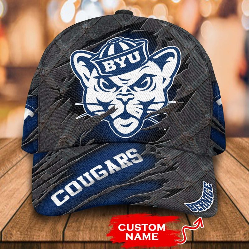Personalized Ncaa1 Byu Cougars 3D Mascost Custom Name Cap - Hot Sale 2025