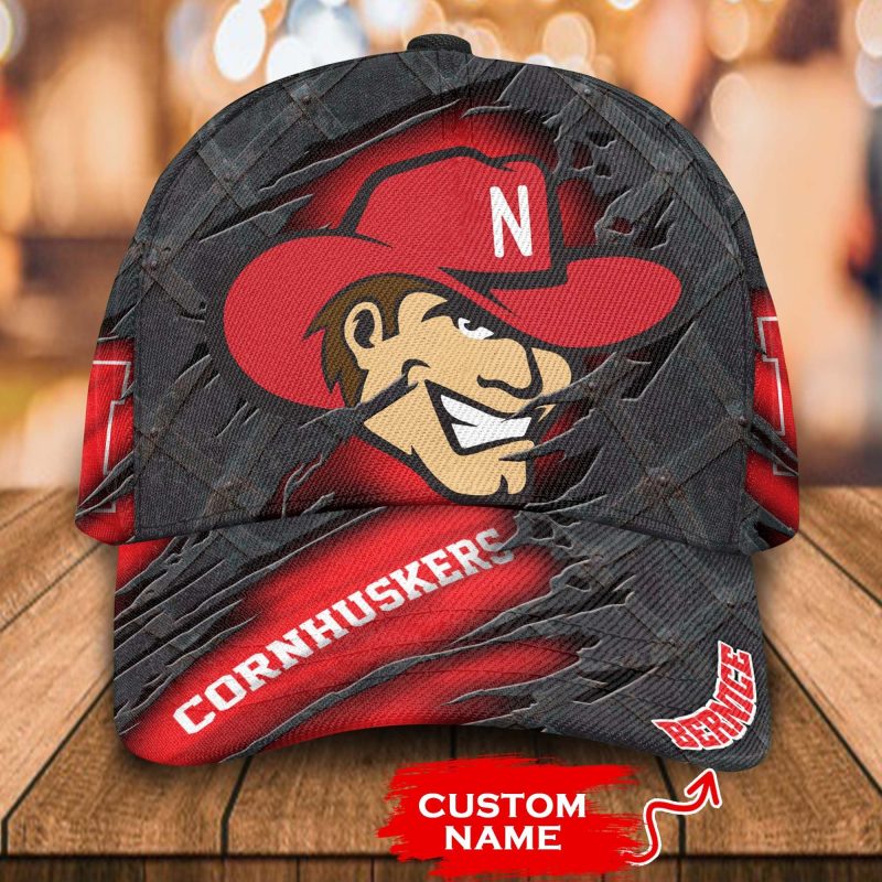 Personalized Ncaa1 Nebraska Cornhuskers 3D Mascost Custom Name Cap ...