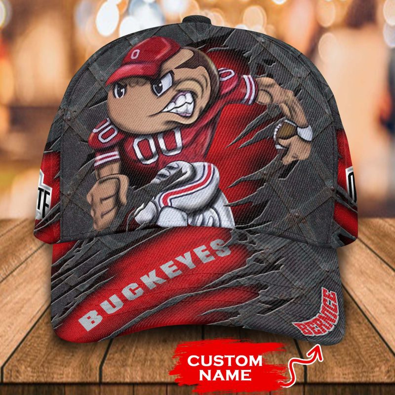 Personalized Ncaa1 Ohio State Buckeyes 3D Mascost Custom Name Cap - Hot ...
