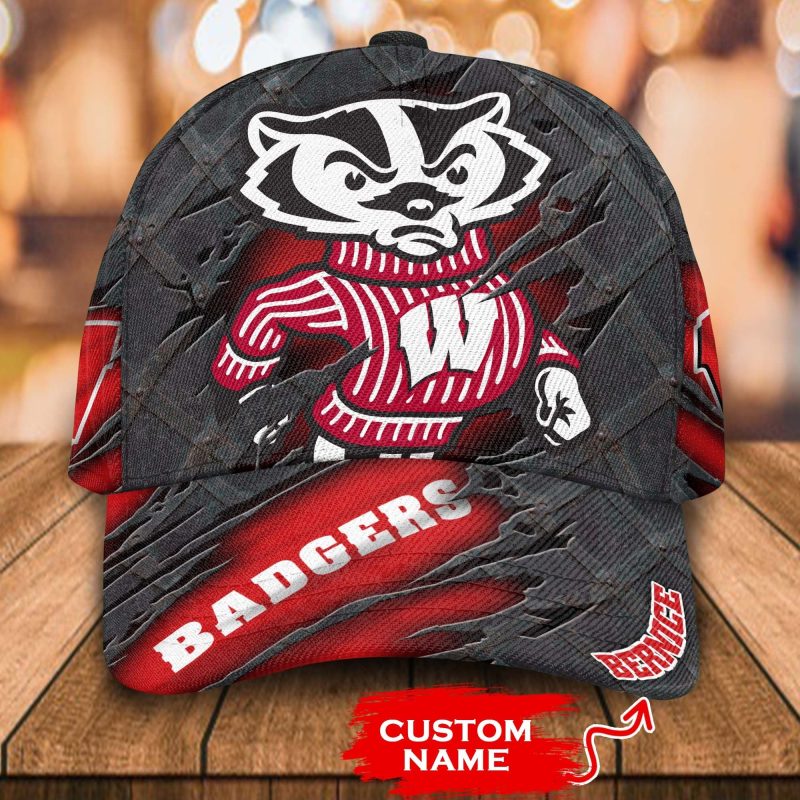 Personalized Ncaa1 Wisconsin Badgers 3D Mascost Custom Name Cap - Hot ...