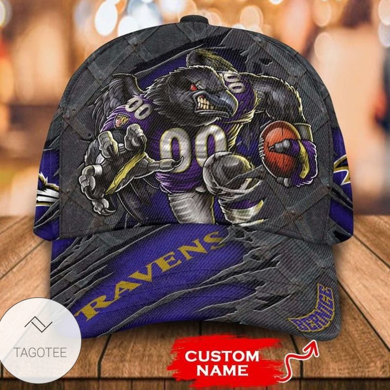 Personalized Nfl Baltimore Ravens 3D Mascot Hat Cap - Hot Sale 2024