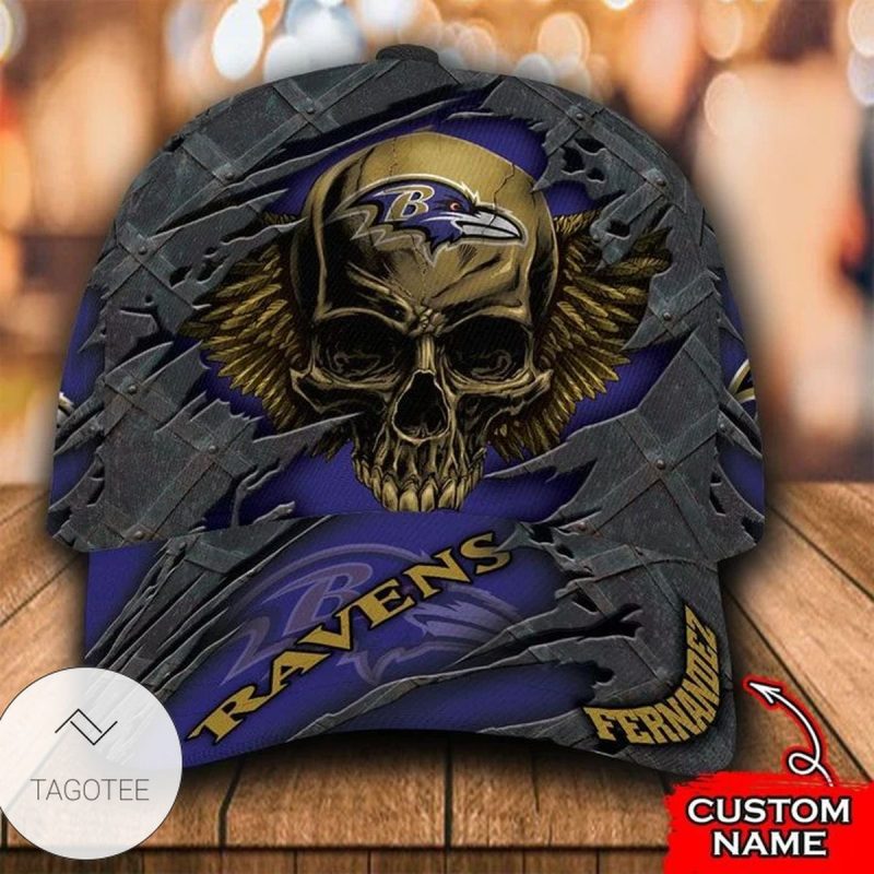 Personalized Nfl Baltimore Ravens Skull Hat Cap - Hot Sale 2025
