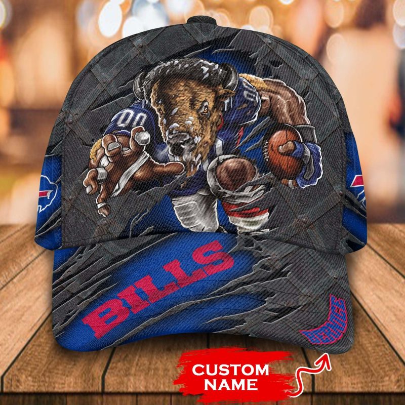 Personalized Nfl Buffalo Bills 3D Mascost Custom Name Cap - Hot Sale 2025