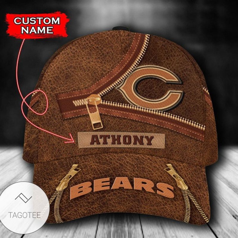 Personalized Nfl Chicago Bears Leather Zipper Print Hat Cap - Hot Sale 2025