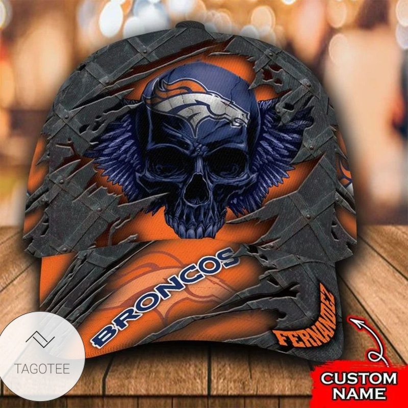 Personalized Nfl Denver Broncos Skull Hat Cap - Hot Sale 2024