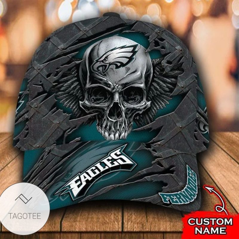 Personalized Nfl Philadelphia Eagles Skull Hat Cap - Hot Sale 2024
