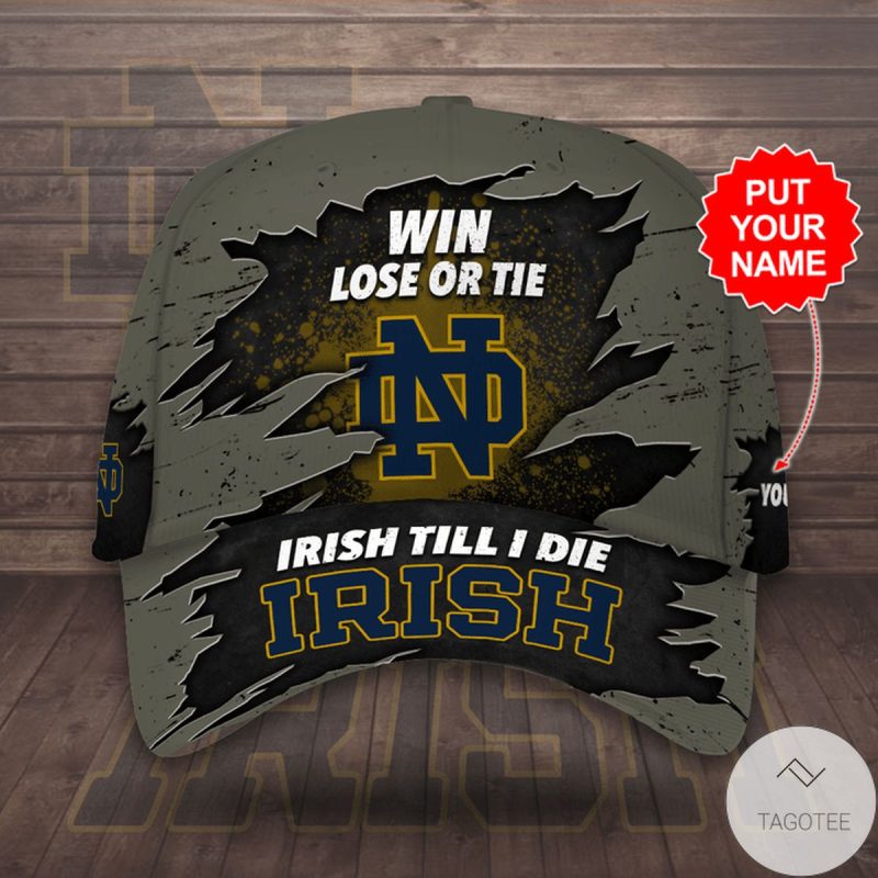 Personalized Notre Dame Fighting Irish Win Lose Or Tie Cap - Hot Sale 2025