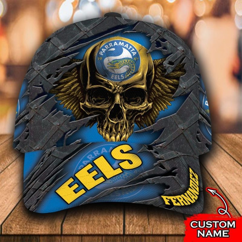 Personalized Nrl Parramatta Eels 3D Skull Custom Name Cap - Hot Sale 2025