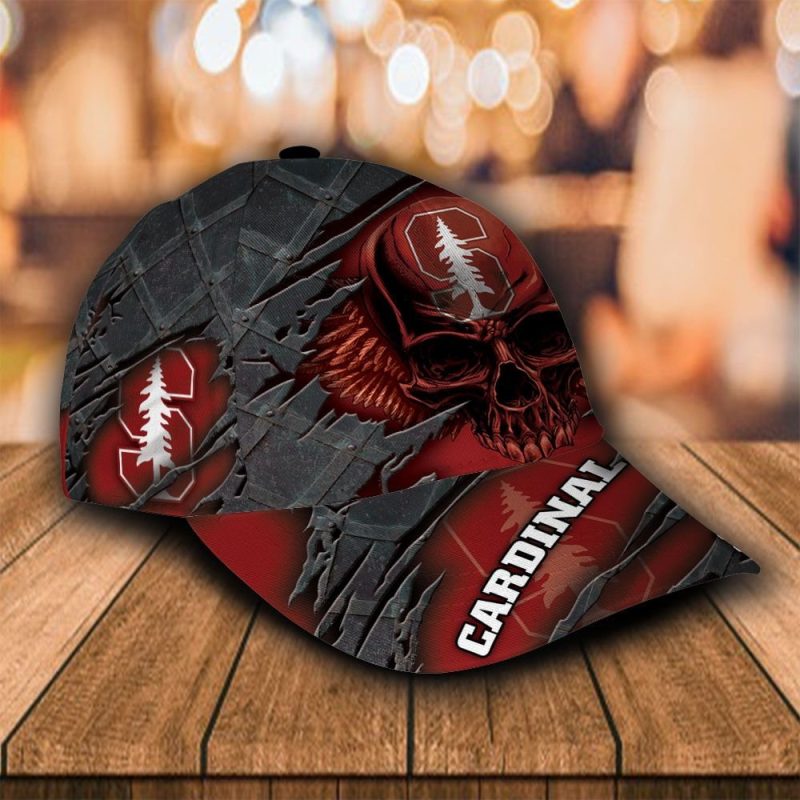 Personalized Stanford Cardinal Skull Custom Cap - Hot Sale 2025