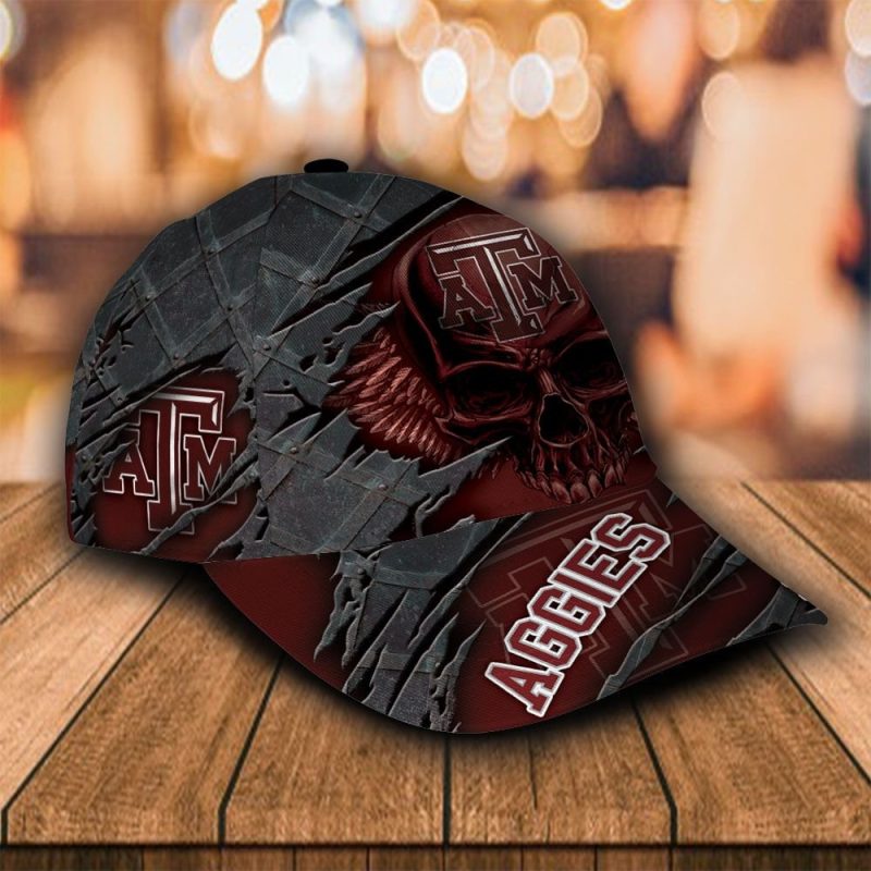 Personalized Texas A&M Aggies Skull Custom Cap - Hot Sale 2024