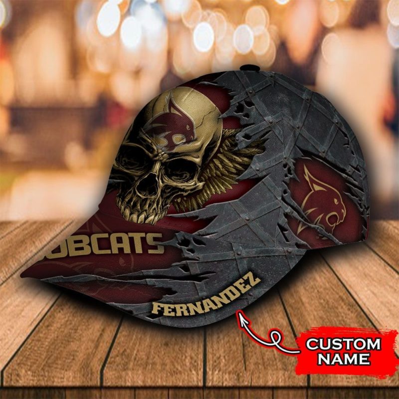 Personalized Texas State Bobcats Skull Custom Cap - Hot Sale 2025