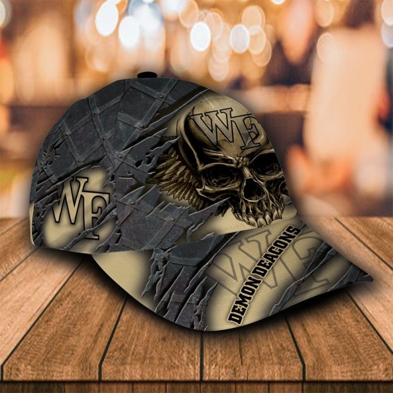 Personalized Wake Forest Demon Deacons Skull Custom Cap - Hot Sale 2025