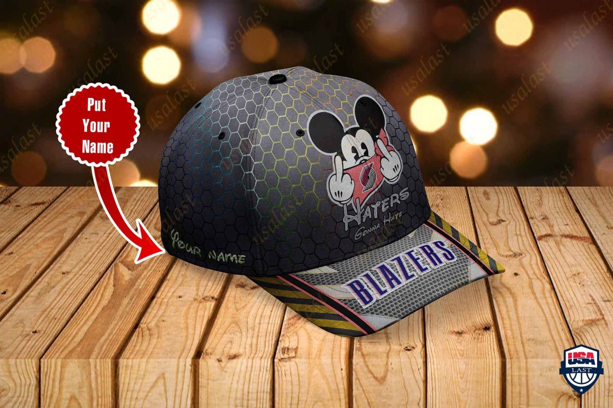 Portland Trail Blazers Mickey Mouse Haters Gonna Hate Custom Name Hat ...