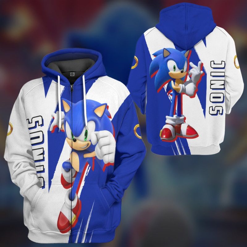 Sonic The Hedgehog Sonic Sport 3D Hoodie T-Shirt Apparel - Hot Sale 2024