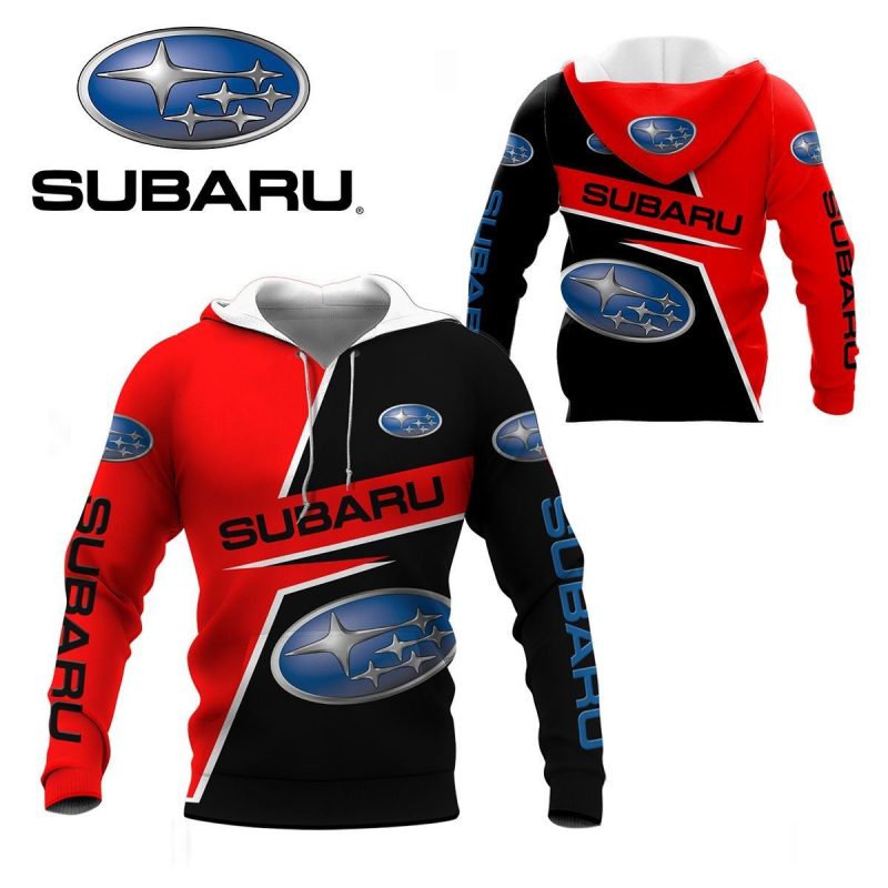 Subaru Red – Black 3D Hoodie, Shirt - Hot Sale 2025