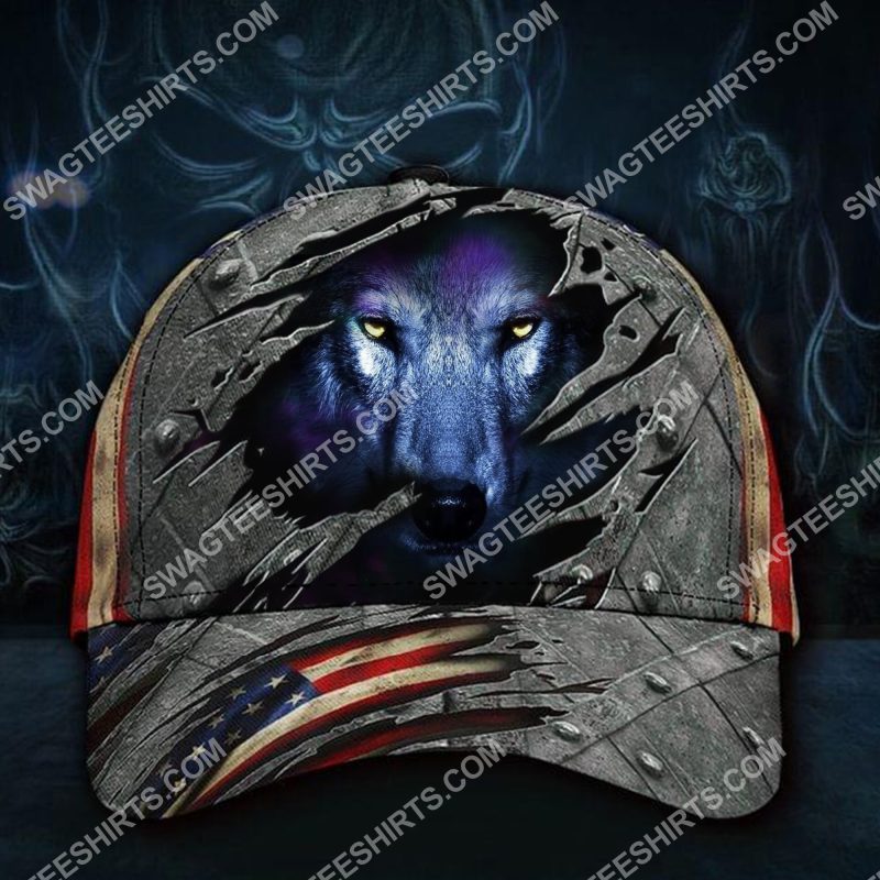 The Wolf Face America Flag All Over Printed Classic Cap - Hot Sale 2025