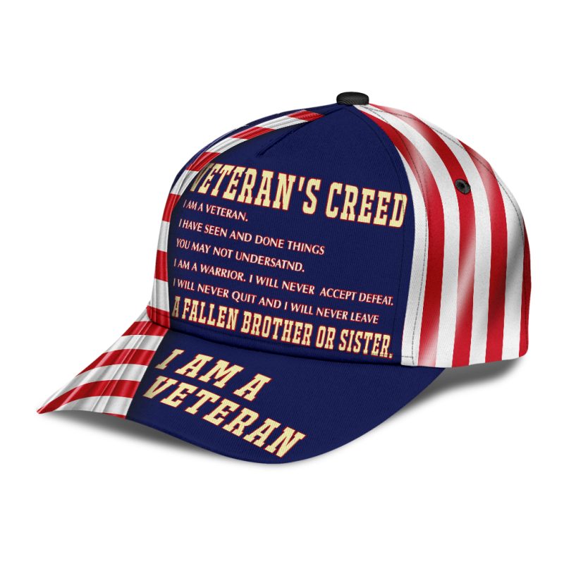 Veteran’S Creed I Am A Veteran American Flag Cap Hat - Hot Sale 2025
