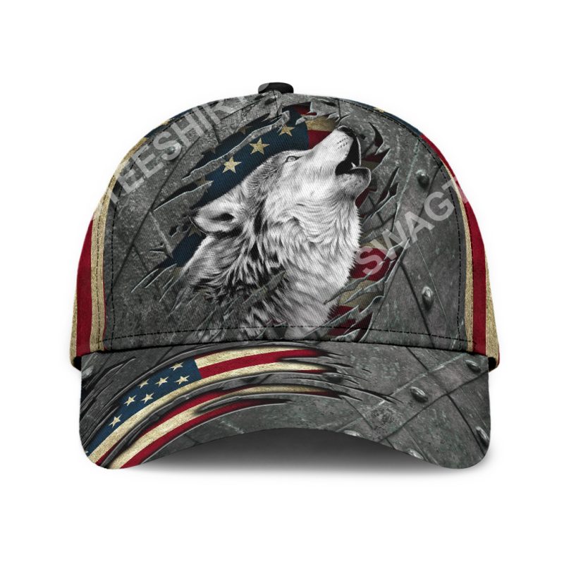 Wolf Crack America Flag Classic Cap - Hot Sale 2025